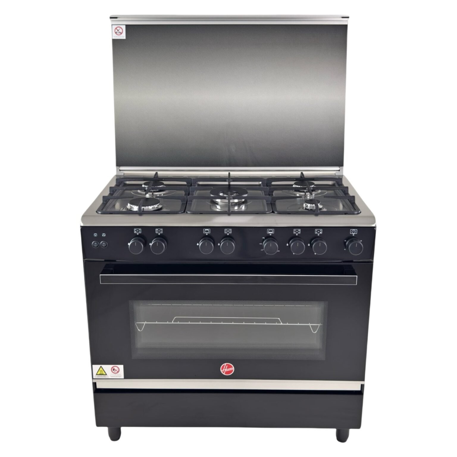 Hoover Gas Cooker HGC-G95G-RB, 90 cm, Black, 4 Burners - Al Wardah ...